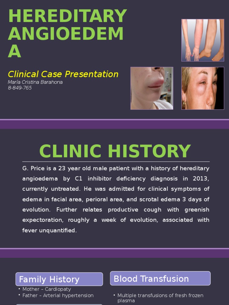 Hereditary Angioedema Case Study | PDF | Medical Specialties | Clinical ...