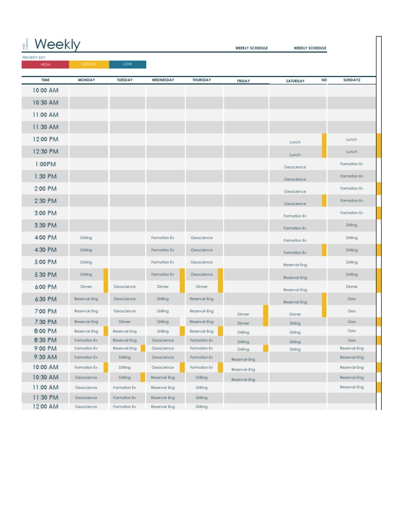 Weekly College Schedule | PDF