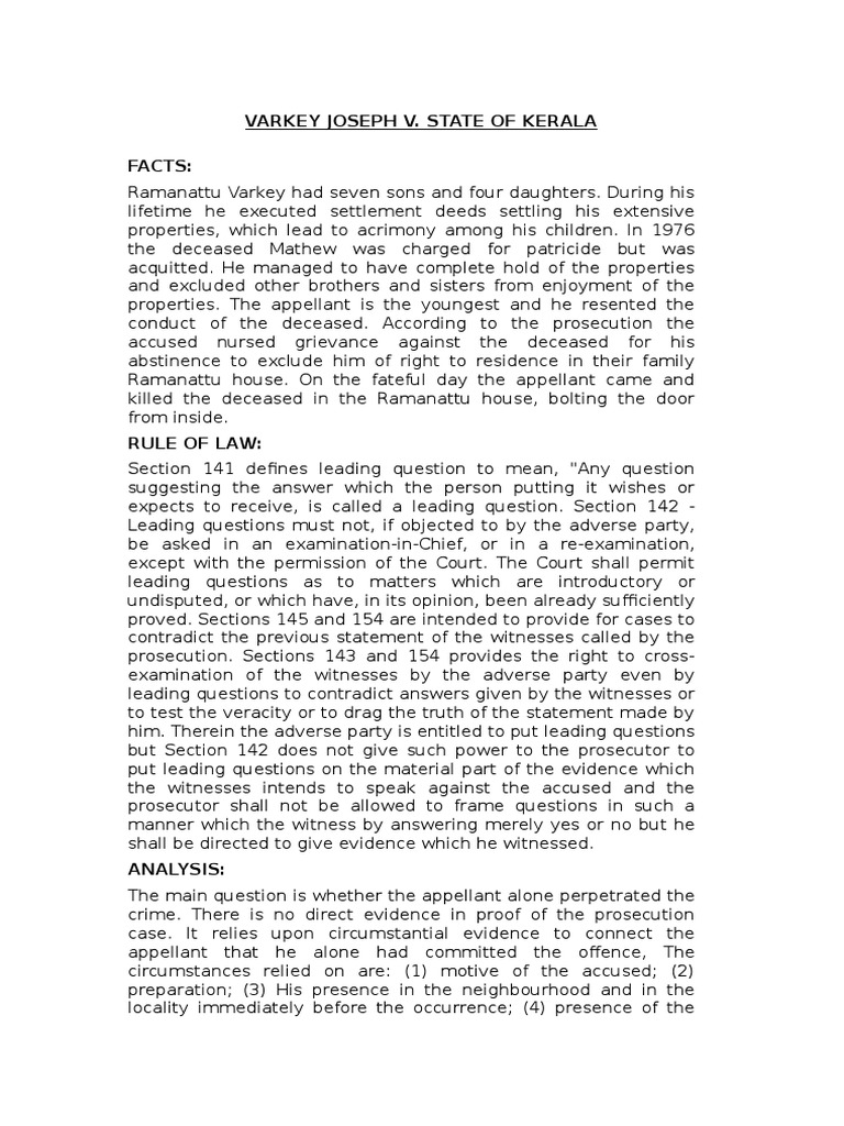 Varkey Joseph | PDF | Prosecutor | Cross Examination