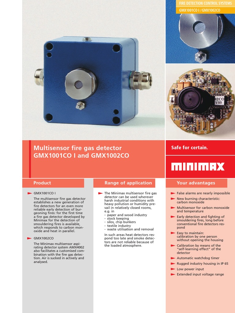Minimax Multisensor Fire Gas Detectors | PDF | Sensor | Equipment