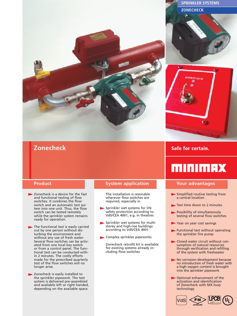 MX Zonecheck PDF | PDF | Fire Sprinkler System | Switch