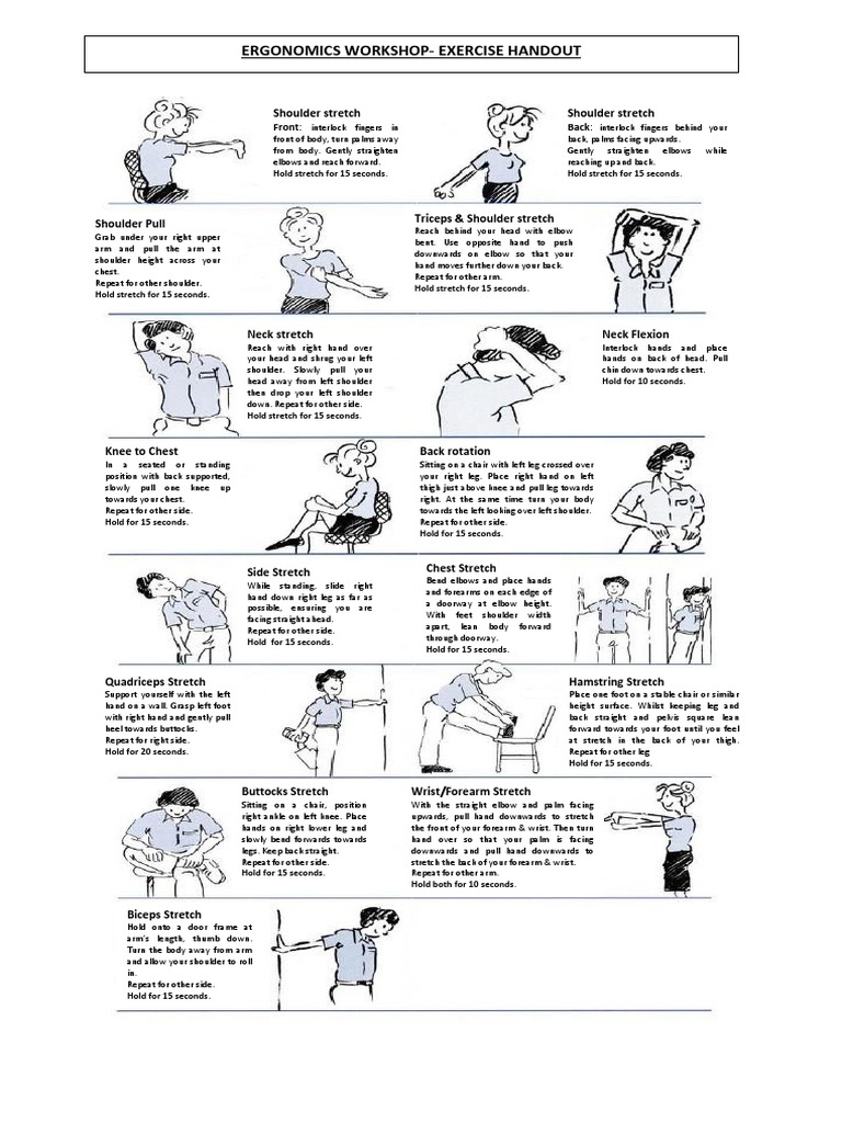 Ergonomics Exercises | PDF | Elbow | Arm