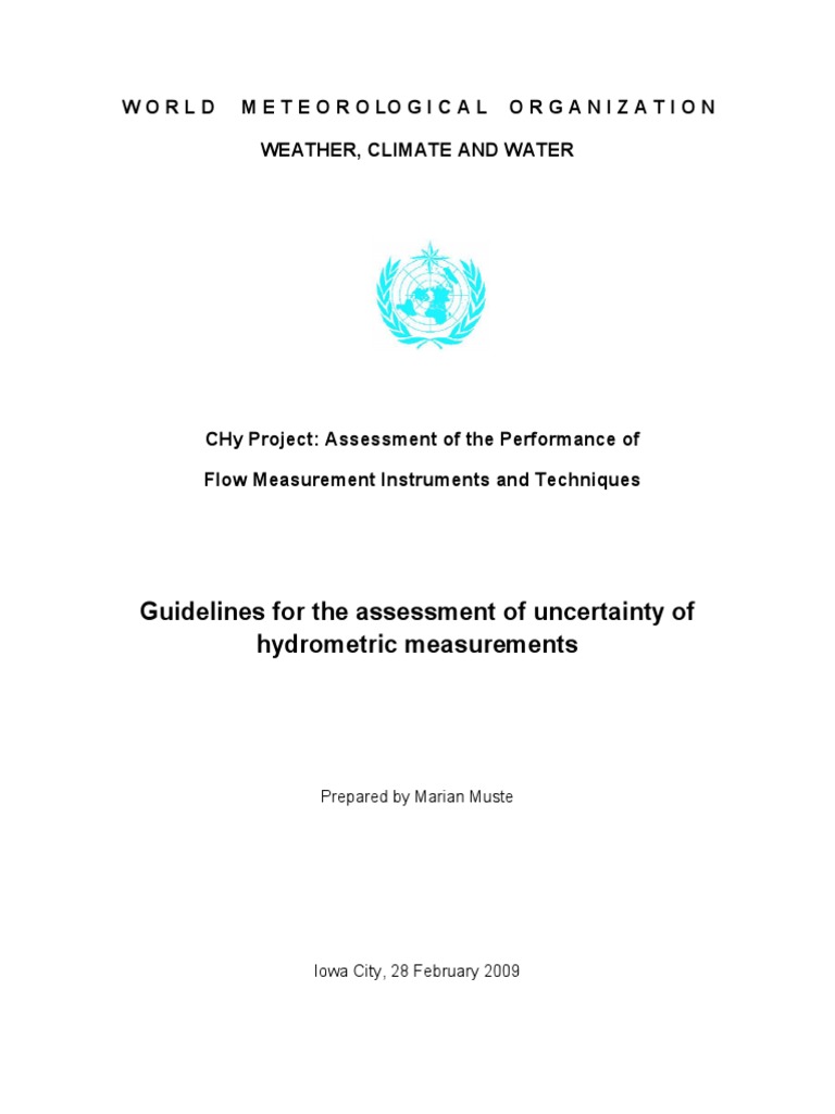 WMO-Guidelines For The Assessment of Uncertainty of Hydrometric ...