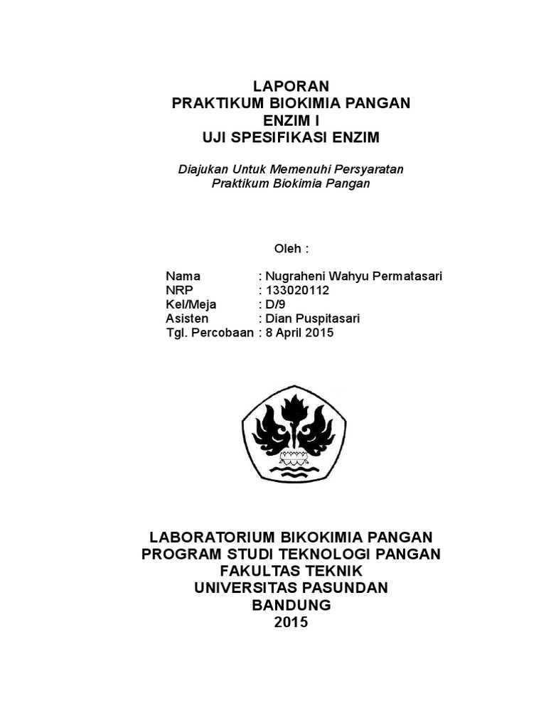 Uji Spesifikasi Enzim | PDF