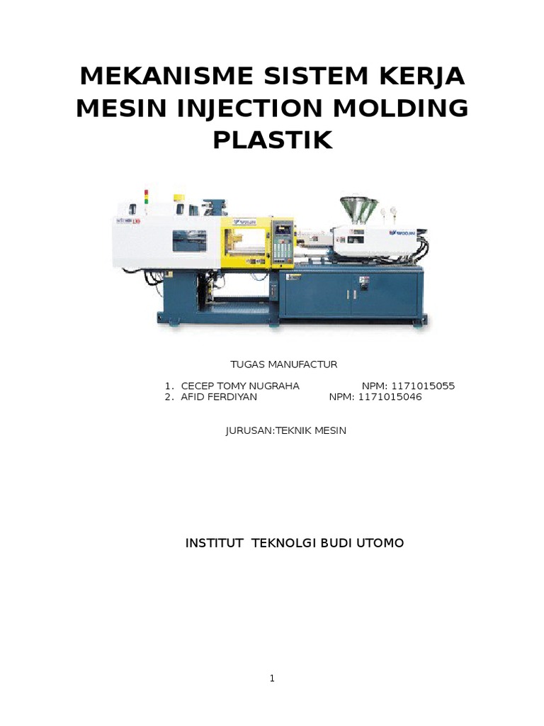 Mekanisme Kerja Mesin Injection Molding | PDF | Teknologi & Rekayasa