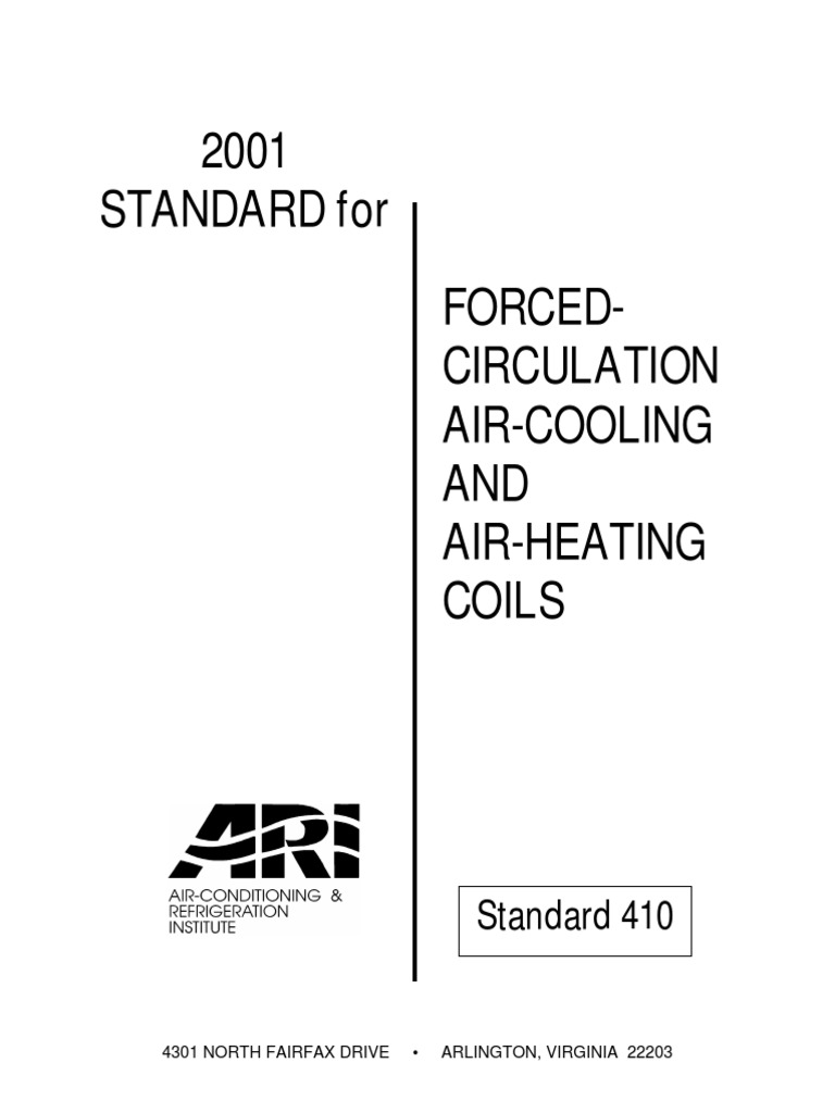 Ari 410-2001 PDF | PDF | Air Conditioning | Hvac