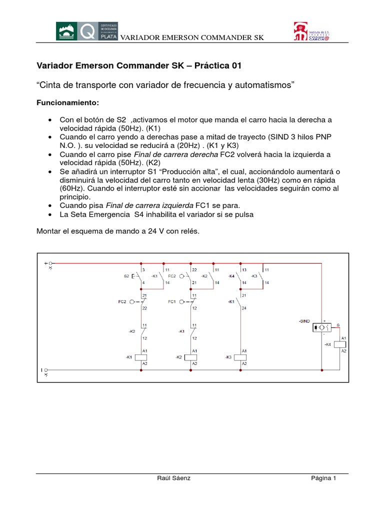 Variador Emerson Commander SK: Manual y Uso | PDF | Relé | Ingenieria ...