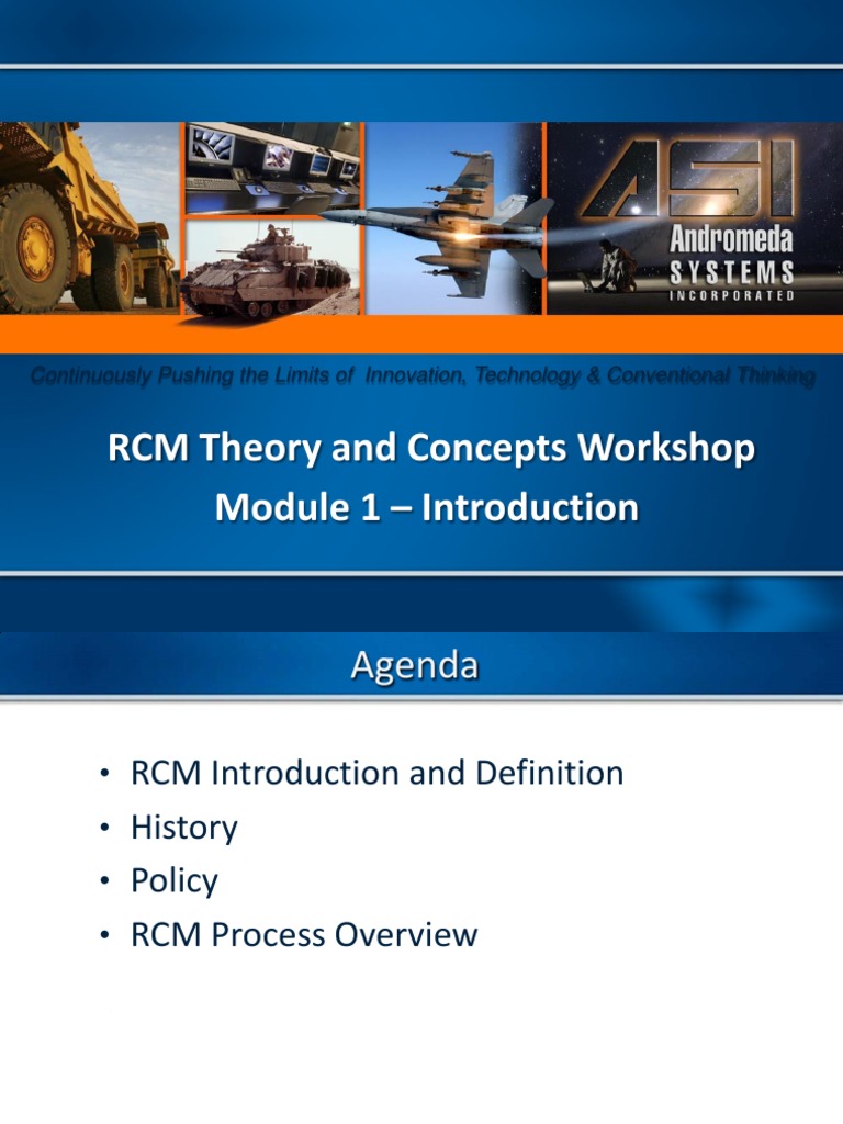 RCM Theory and Concepts Workshop | PDF | Reliability Engineering | Business