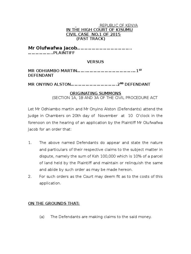 Interpleader Application | PDF | Defendant | Lawsuit