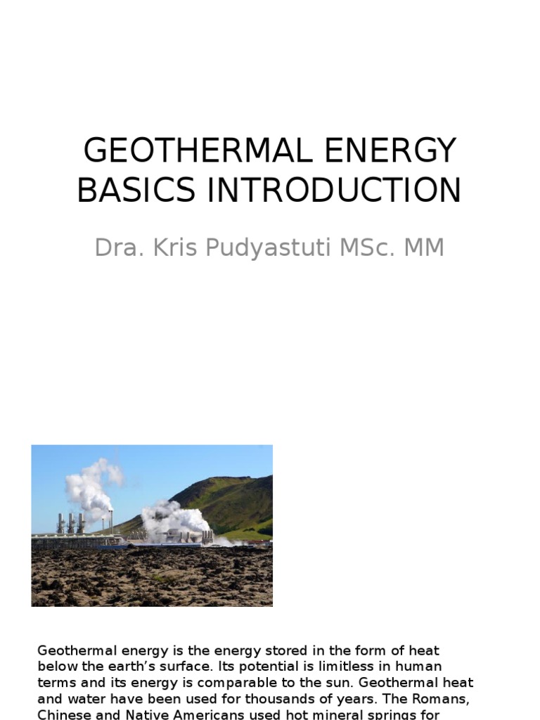 Introduction To Geothermal Energy | Geothermal Energy | Power Station