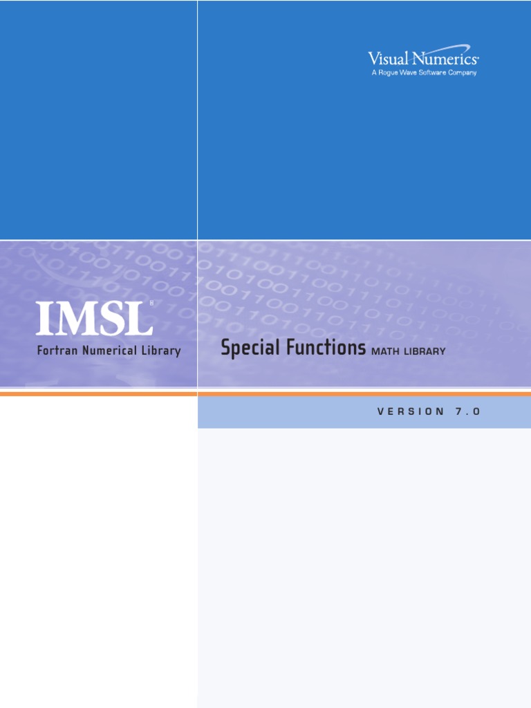 Imsl Fortran Library User Guide 5 Pdf Pdf Parameter Computer Programming Subroutine 