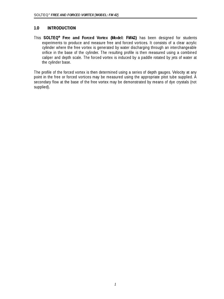 FM42 - Manual | PDF | Vortices | Rotation Around A Fixed Axis