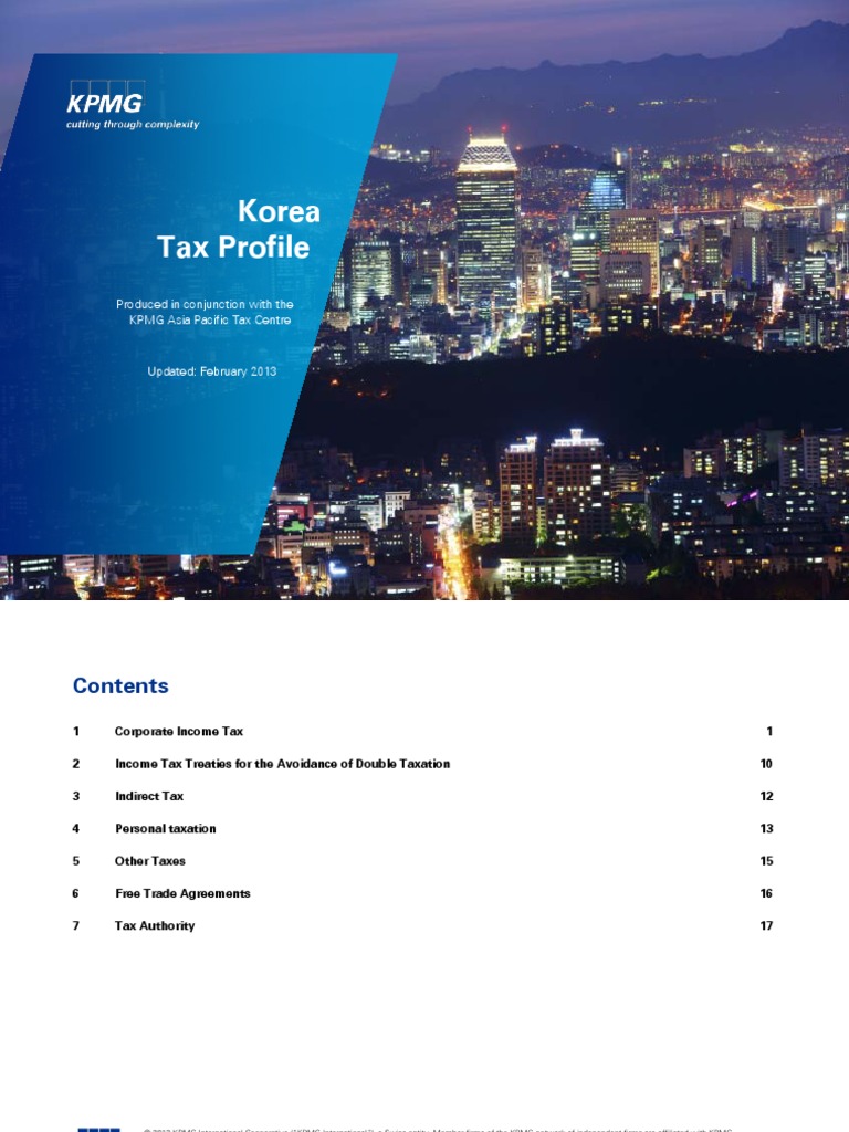 Korea Tax Profile Overview 2013 | PDF