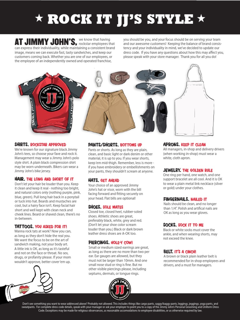 Jimmy John's New Dress Guidelines | PDF