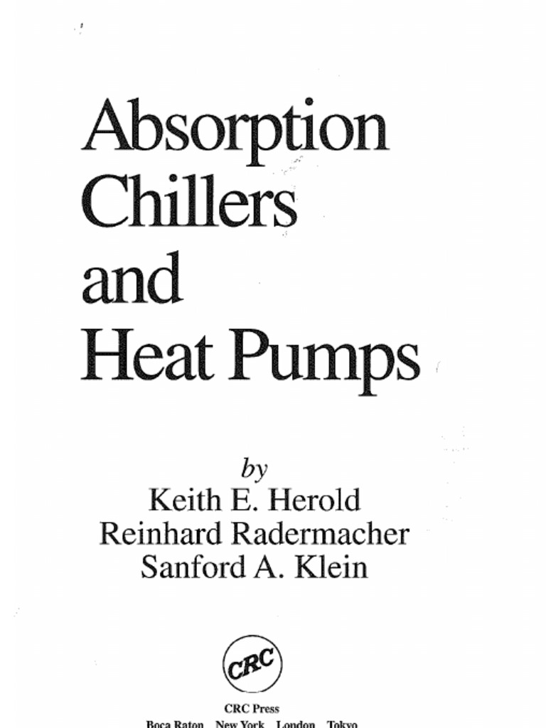 Absorption Chillers and Heat Pumps | PDF
