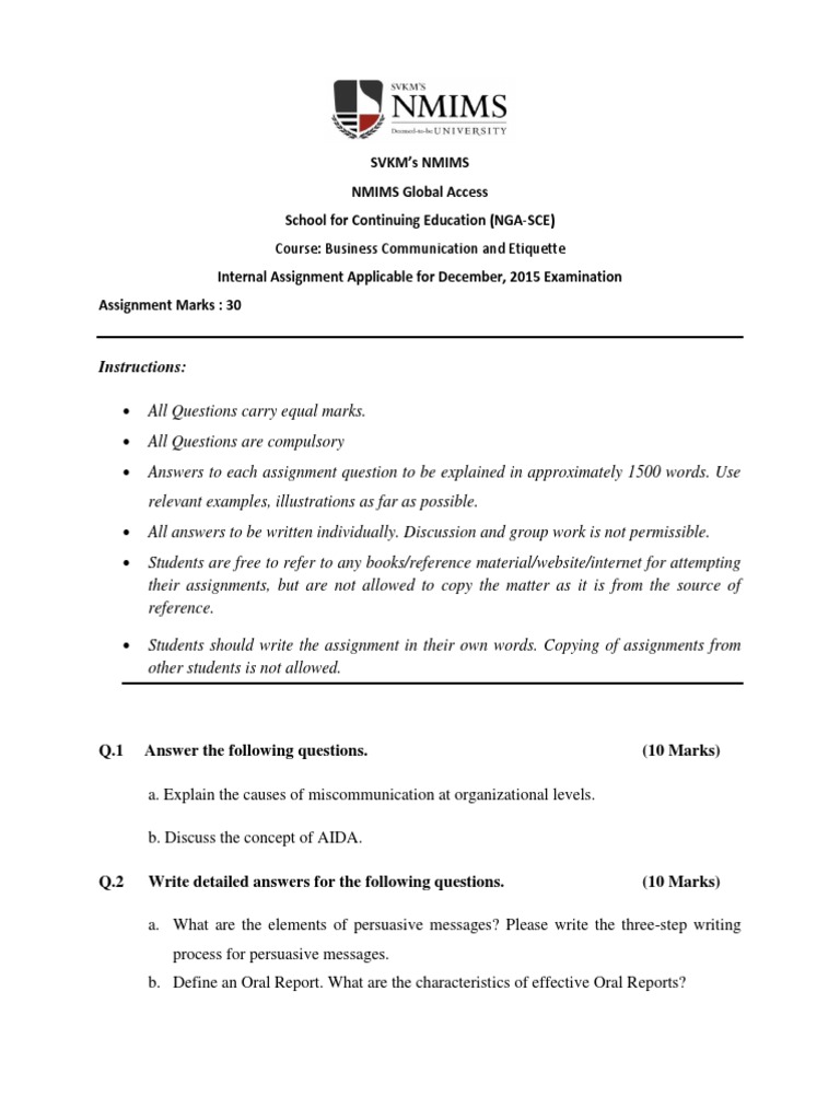 Business Communication Assignment Guide | PDF | Career & Growth | Business
