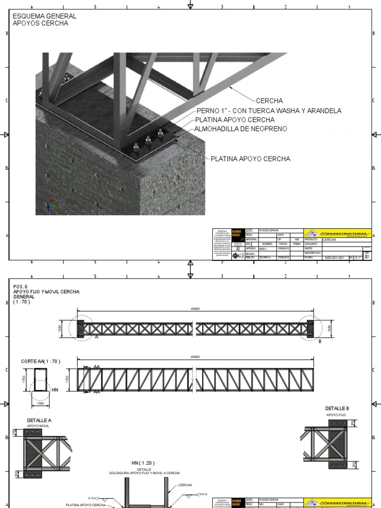 Planos de Taller Apoyos Cercha | PDF | Tecnología