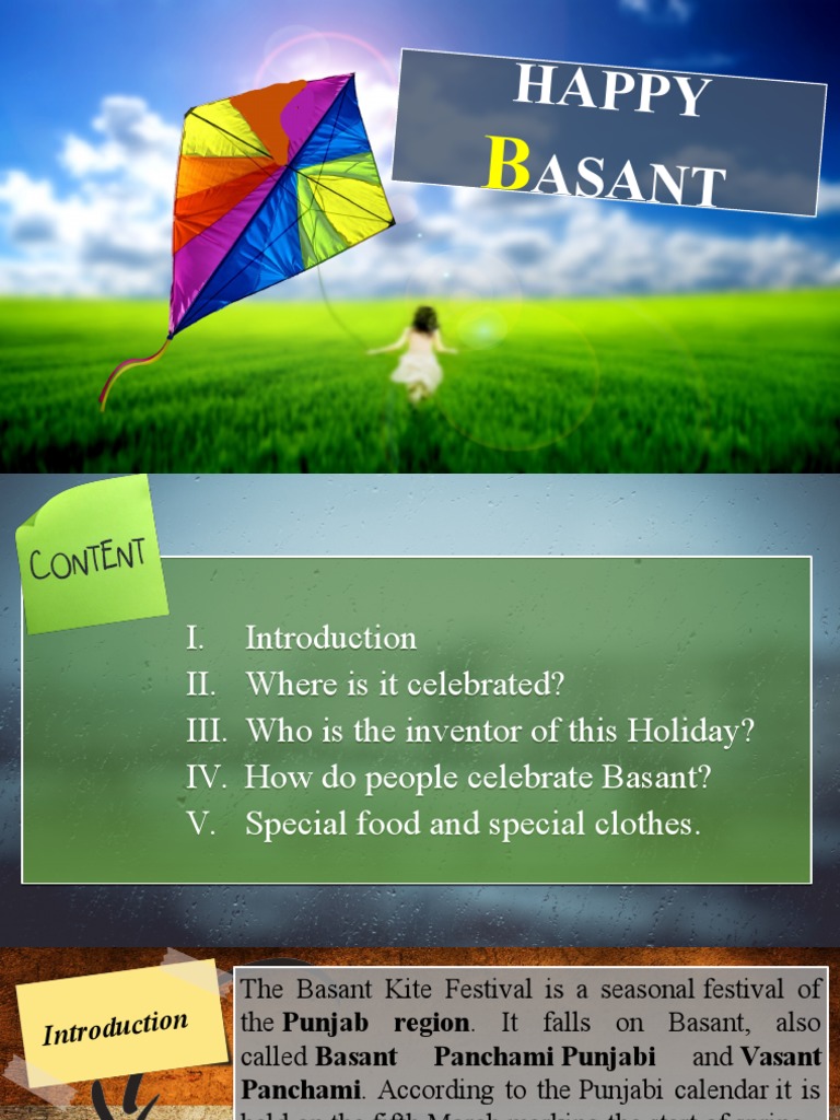 Basant | PDF | Punjab | Festival