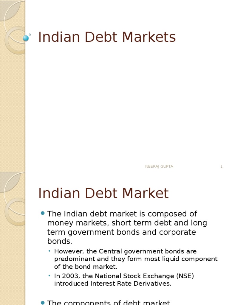 Indian Debt Market Detailed | PDF | Repurchase Agreement | Bonds (Finance)