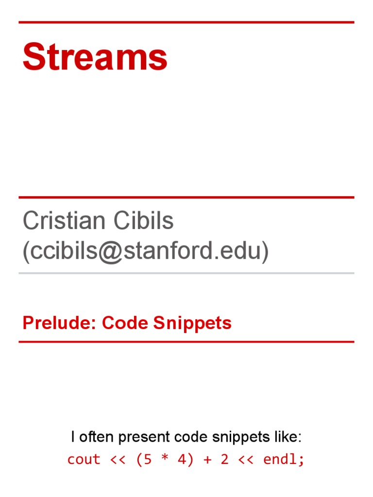 01 Streams | PDF | Input/Output | Integer (Computer Science)