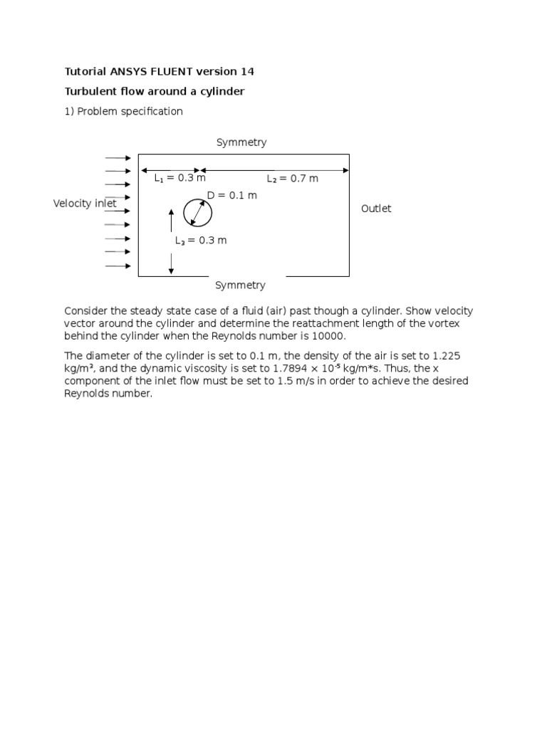 Turbulent Tutorial ANSYS Fluent | PDF | Turbulence | Fluid Dynamics