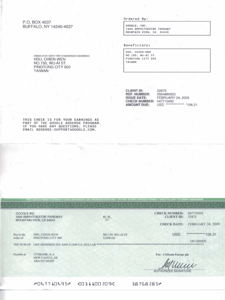 Google AdSense Earnings Check Details | PDF