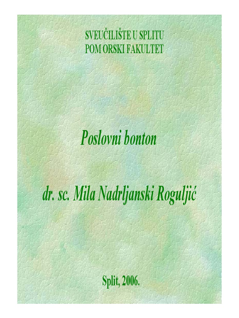 Poslovni Bonton | PDF