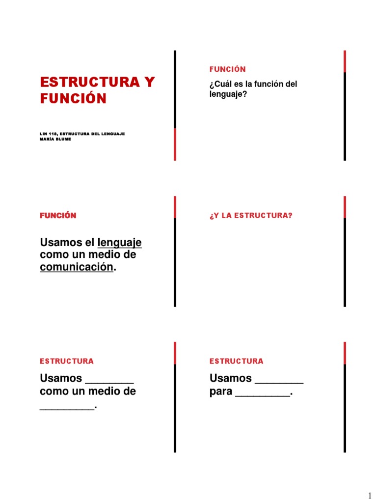 Lenguaje - Estructura y Funcion | PDF | Palabra | Morfología