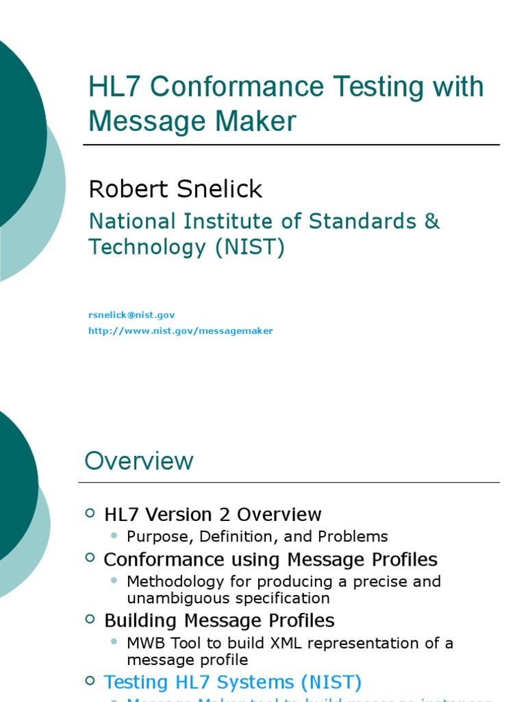 HL7 Conformance Testing With Message Maker | PDF | Interoperability | Xml
