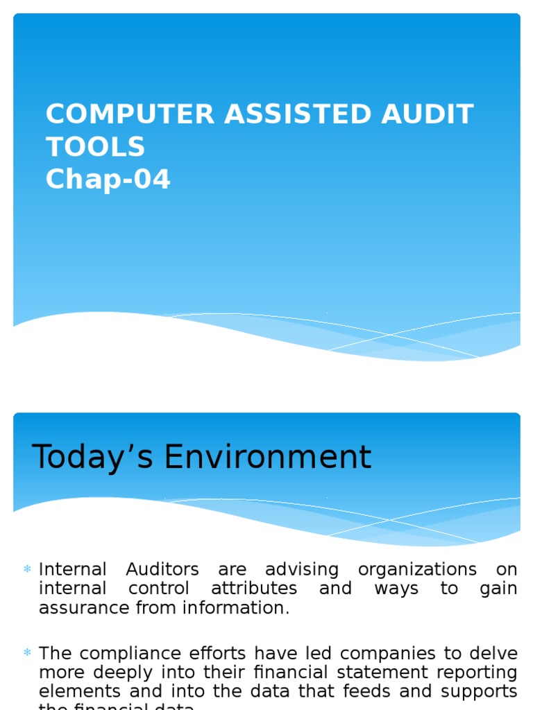 Computer Assisted Audit Tools Chap-04 | PDF | Audit | Business