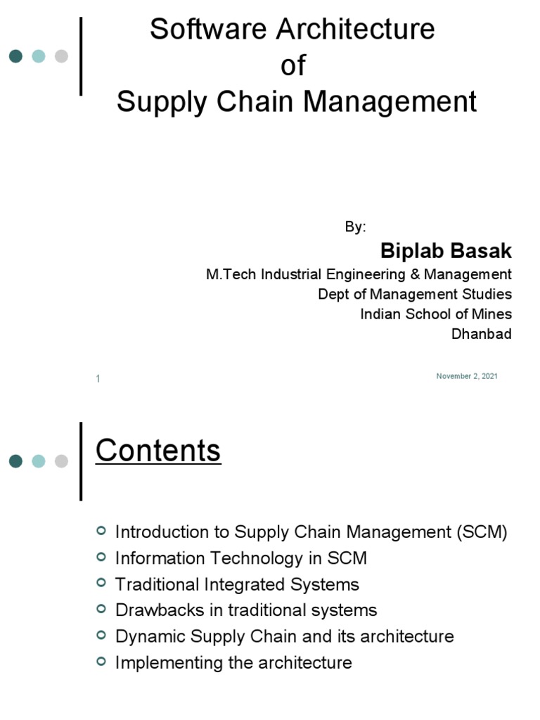 Software Architecture For SCM | PDF | Business Economics | Enterprise ...