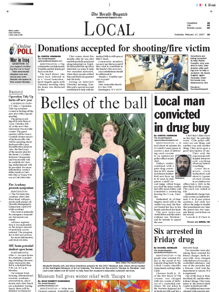 Local Front - The Herald-Dispatch, Feb. 17, 2007 | PDF