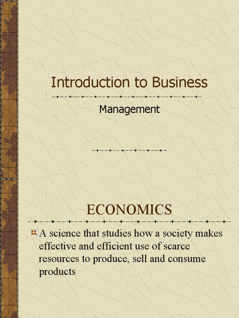 Introduction To Business: Management | PDF