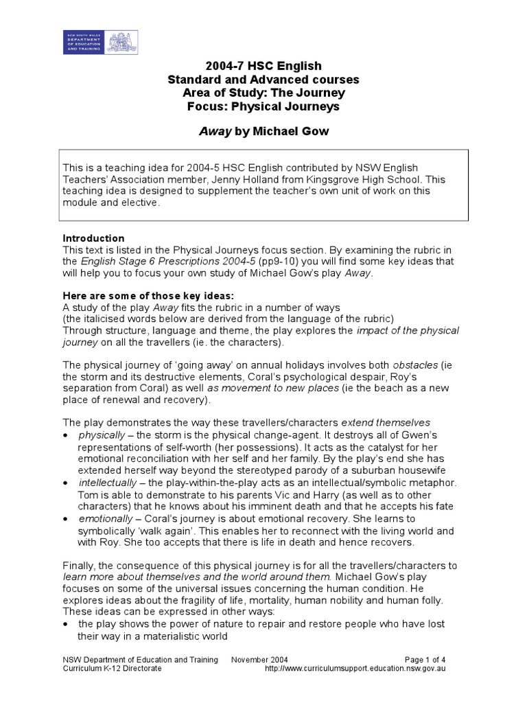 2004-7 HSC English Standard and Advanced Courses Area of Study: The ...