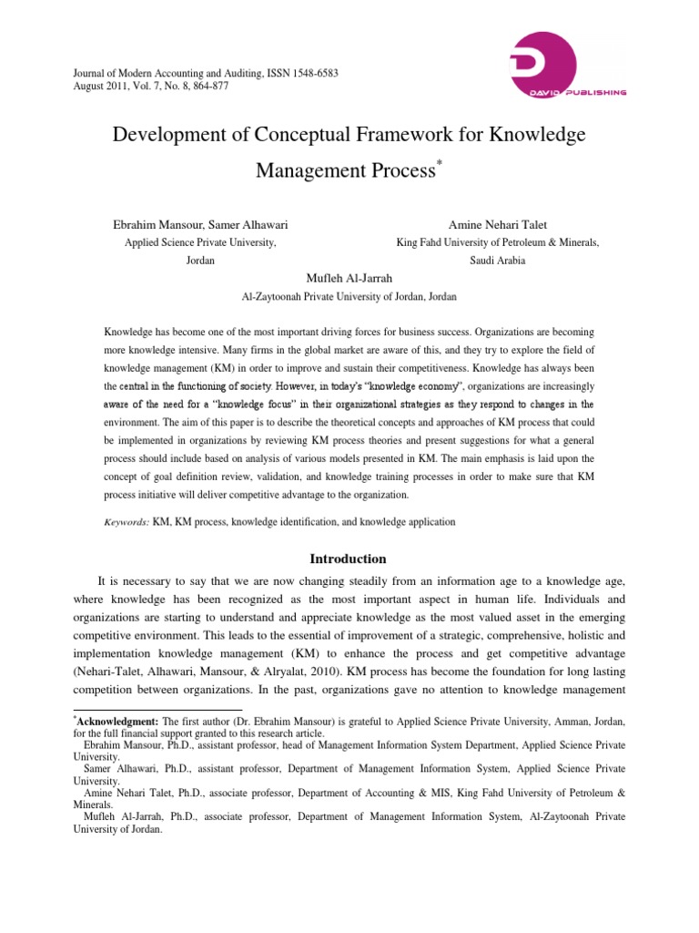 Knowledge Management | PDF | Knowledge Management | Business Process