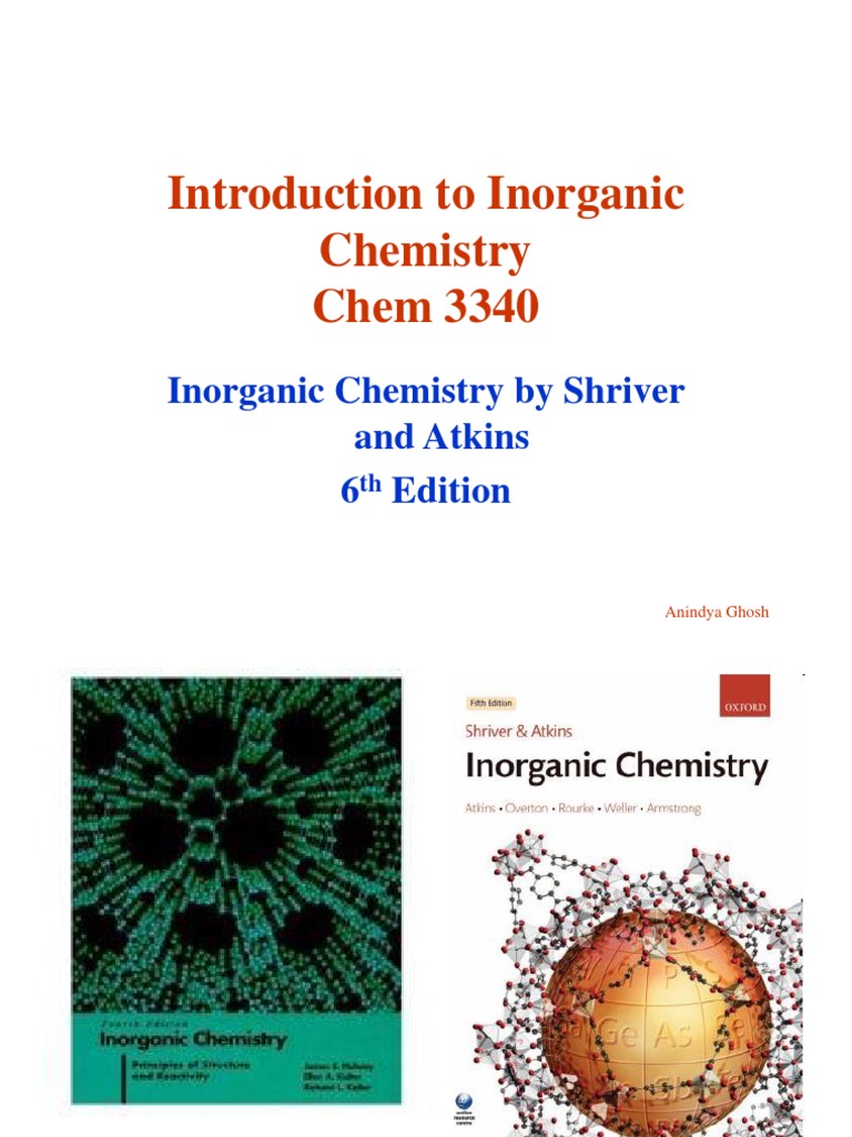 Introduction To Inorganic Chemistry Chem 3340 | Download Free PDF ...