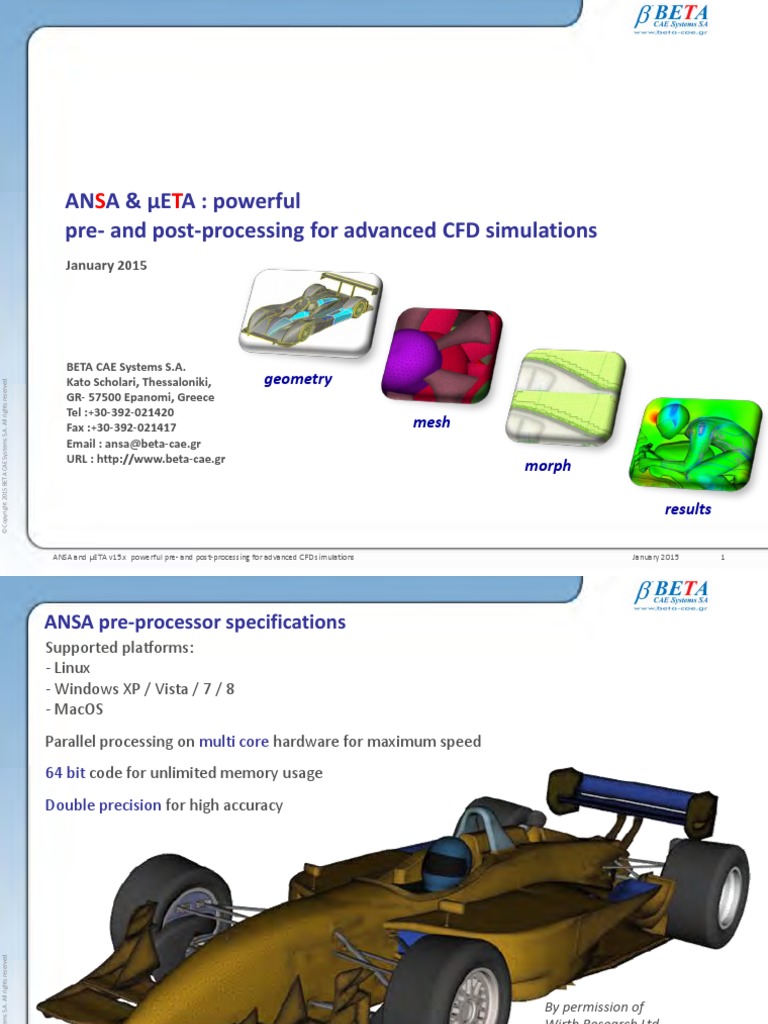 Ansa Meta for Cfd Presentation | Computational Fluid Dynamics | Simulation
