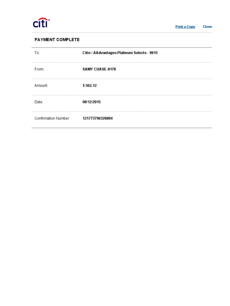 Payment Confirmation Receipt | PDF