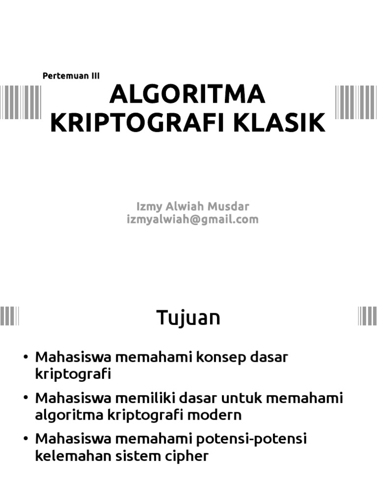 Algoritma Kriptografi Klasik | PDF