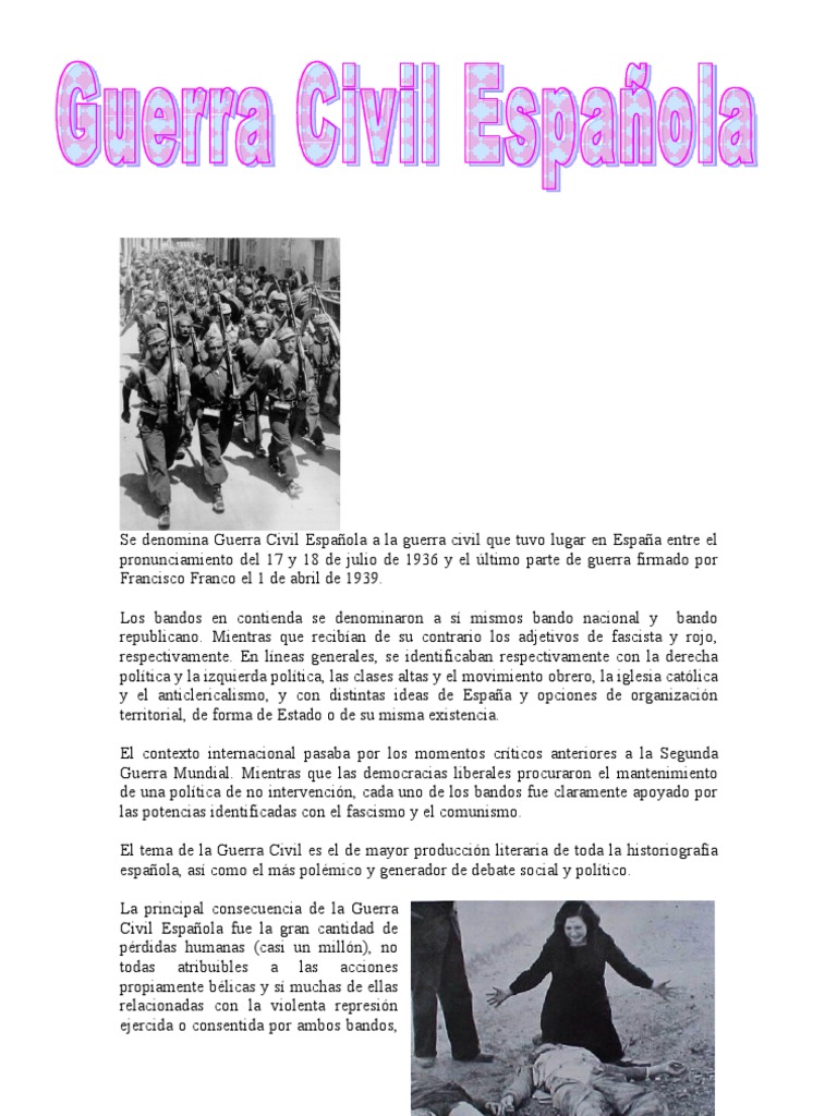 La Guerra Civil | PDF | guerra civil Española | España