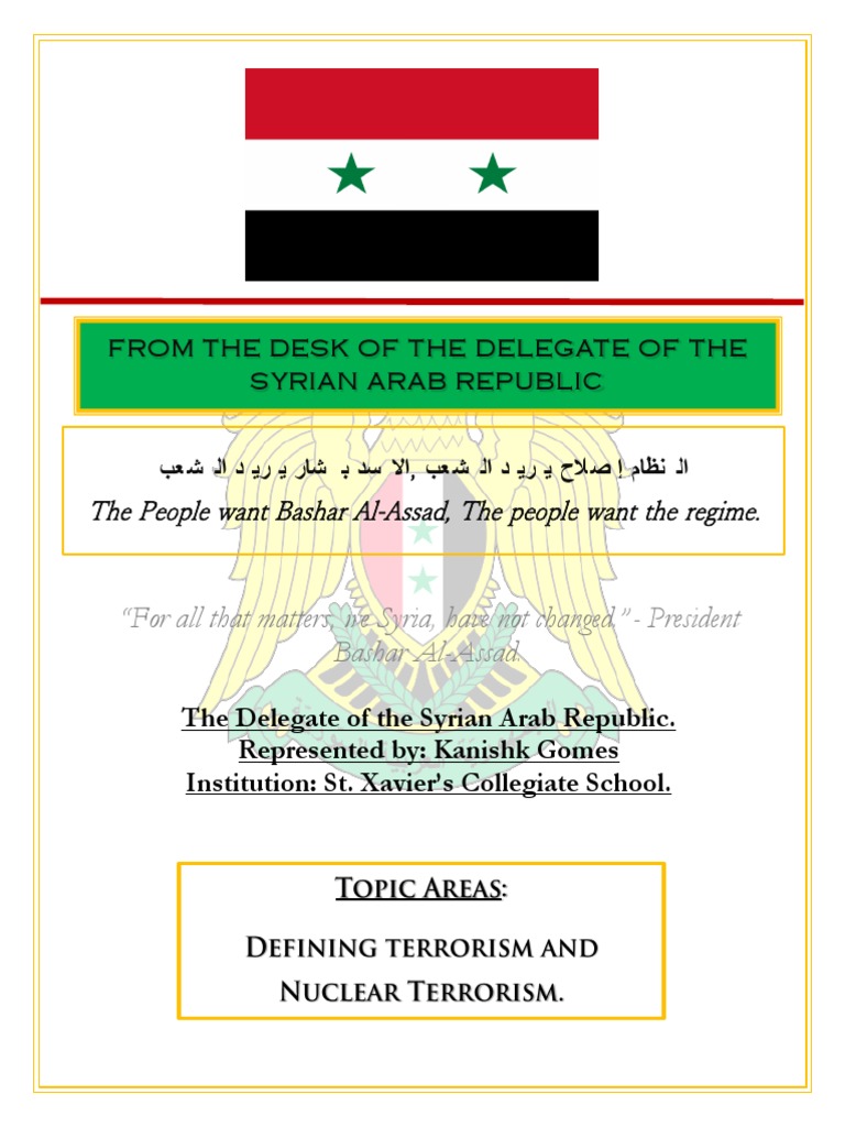 Position Paper Syria | PDF | Nuclear Weapons | Enriched Uranium