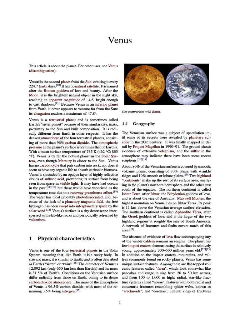 Venus | PDF | Venus | Sun