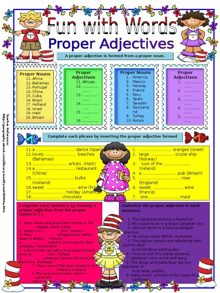 Proper Adjectives | PDF | Adjective | Syntax