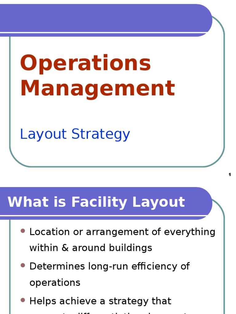 Operations Management: Layout Strategy | PDF | Retail | Warehouse