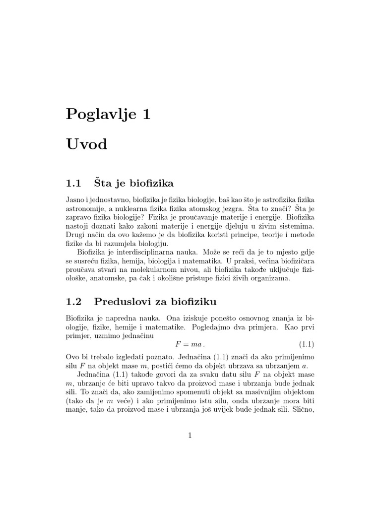 Biofizika Skripta | PDF