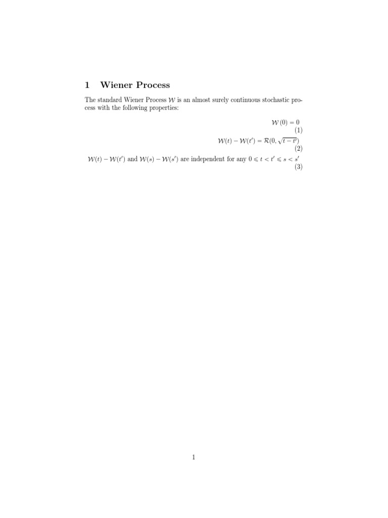 Wiener Process | PDF