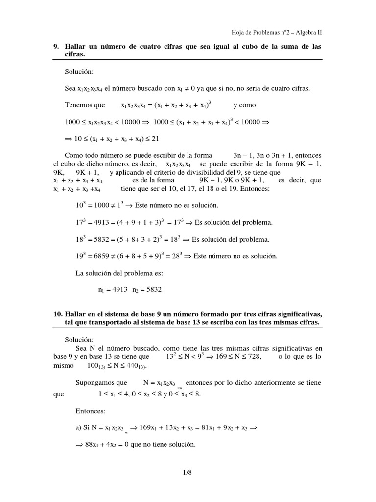 Problemas de Algebra - Hoja2 | PDF | Permutación | Matemáticas discretas