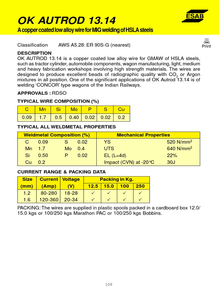 OK Autrod 13.14 MIG Welding Wire | PDF | Technology & Engineering