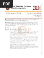 SCBA Standard Operating Procedure Guide | PDF | Breathing | Gases