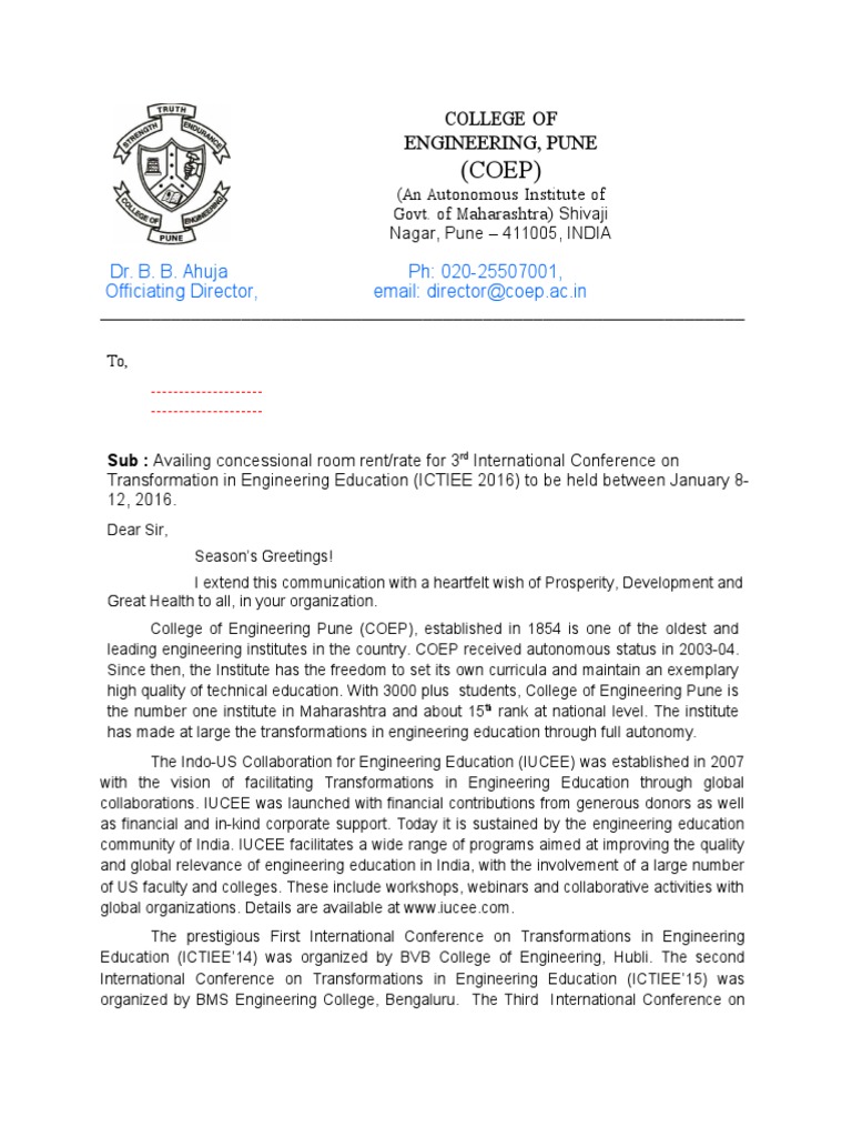 COEP | PDF | Further Education